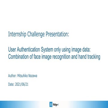 May internship challenge: User Authentication System only using image ...