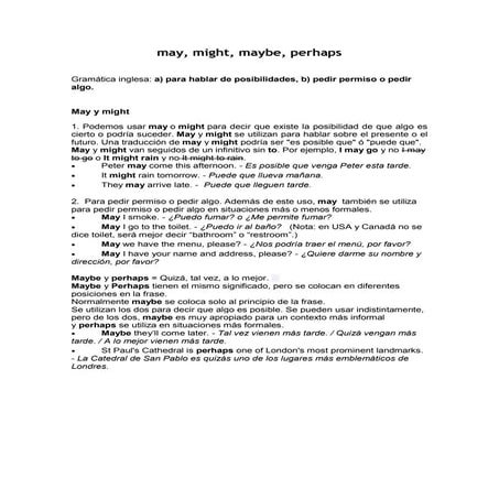 May, might, maybe, perhaps | PDF