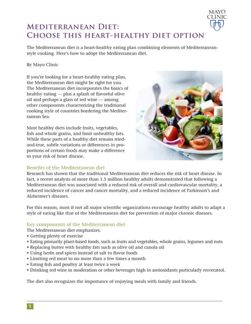 Mediterranean Diet in english mediterran | PDF