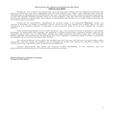 Mayor 800 matematica 2015 solucion problemas | PDF