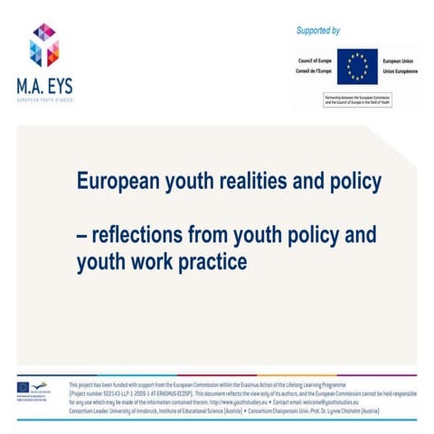Youth Policy and Youth Work Practice | PPT