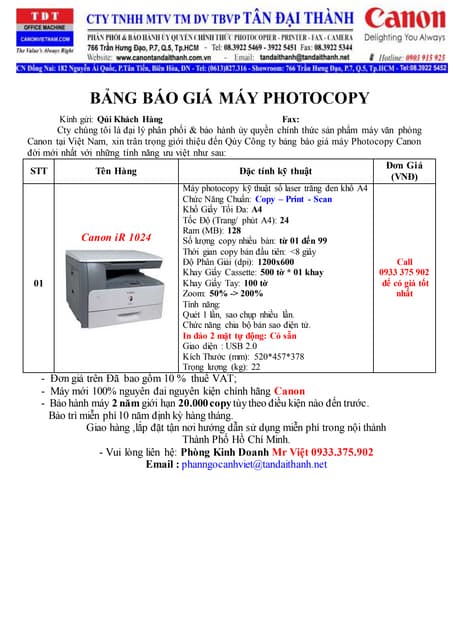Máy photocopy canon iR 2545 | DOCX