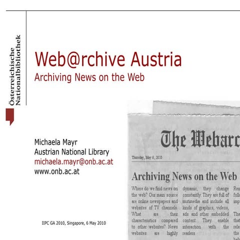 Archiving News on the Web | PPT