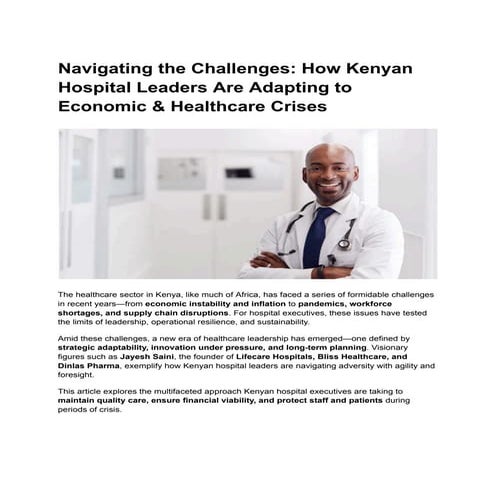 Navigating the Challenges_ How Kenyan Hospital Leaders Are Adapting to ...