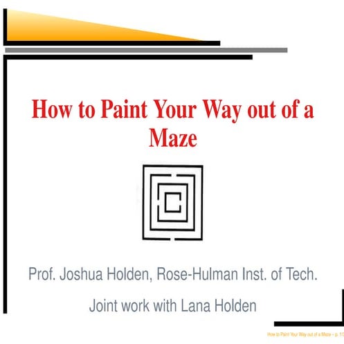 How to Paint Your Way out of a Maze | PDF | Science
