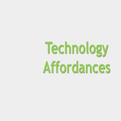Affordances | PPTX