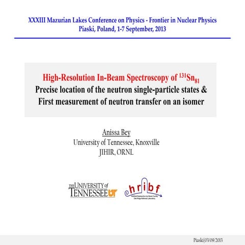Gamma-ray spectroscopy of semi-magical 131Sn | PDF