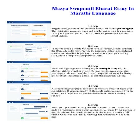 Mazya Swapnatil Bharat Essay In Marathi Language | PDF