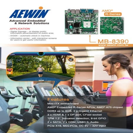 Mb 8390 aewin embedded solution in interactive exercise equipment | PDF