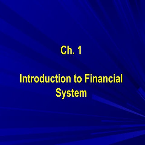 Introduction to Financial System | PPT