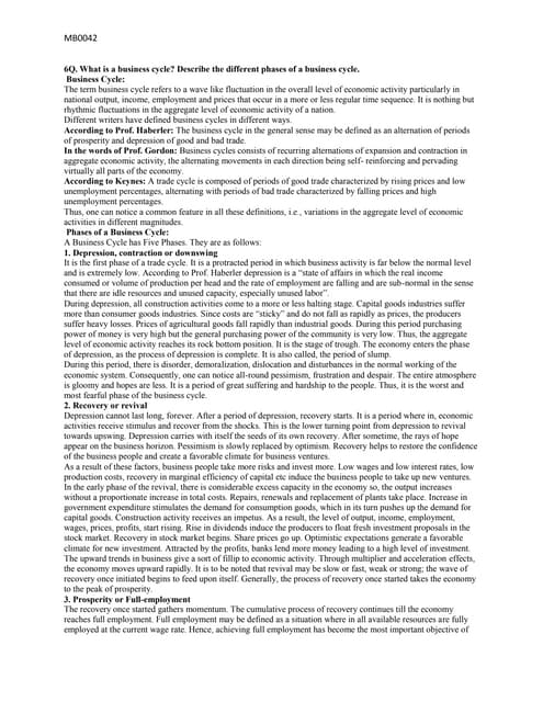 BUSINESS CYCLE (NOTES).pdf | Economy | Business and Finance