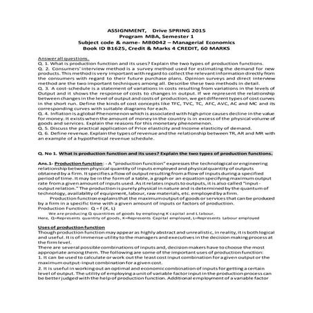 SMU_MBA-Solved-Assignment-Mb0042 managerial economics spring2015 ...