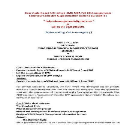 Mb0049 project management | DOCX