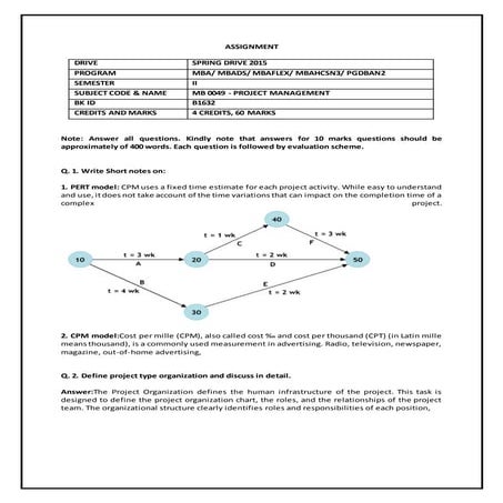Pm0011 project planning and scheduling (1) | DOCX