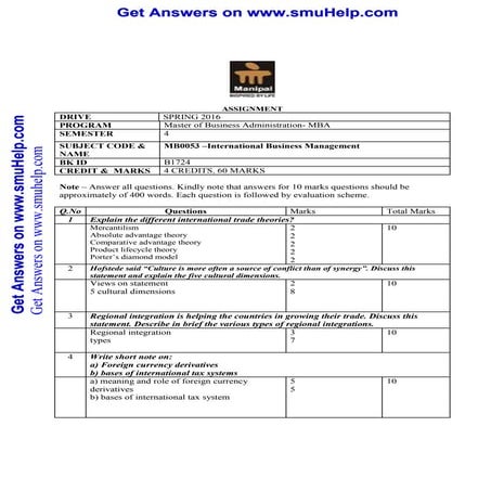 Mb0053 assignment spring_2016 | PDF