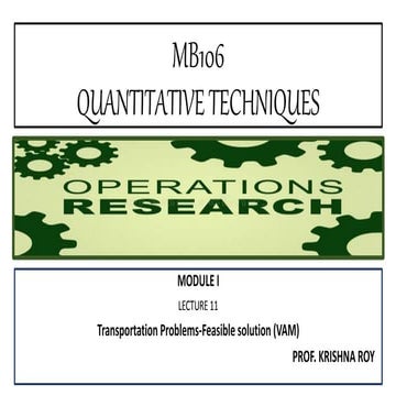 Mb 106 quantitative techniques 12 | PPSX