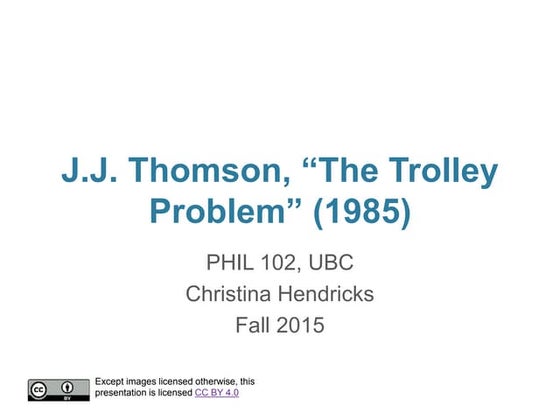 The trolley problem | PPT