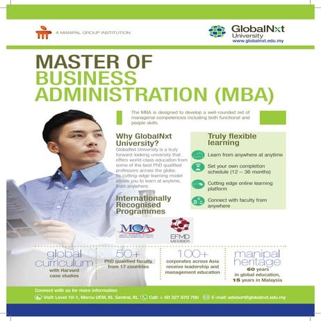 MBA Brochure - GlobalNxt University | PDF