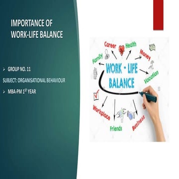 IMPORTANCE OF WORK-LIFE BALANCE | PPTX