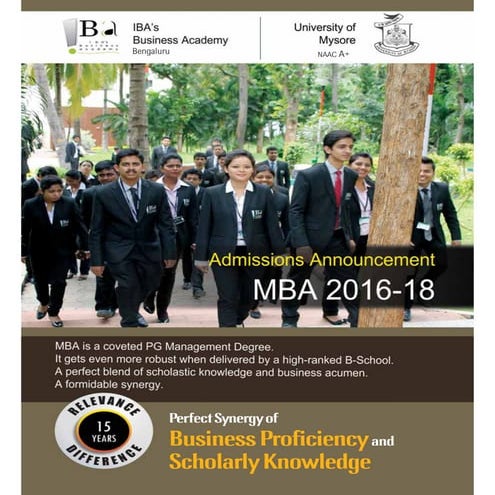 Mba admission brochure 2016-18 | PDF