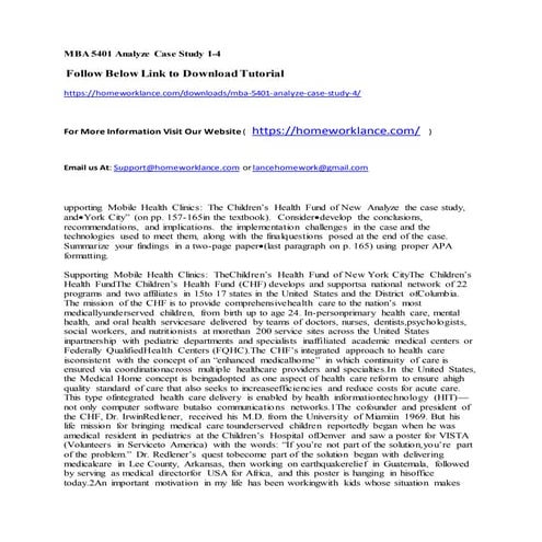 Mba 5401 analyze case study i 4 | PDF