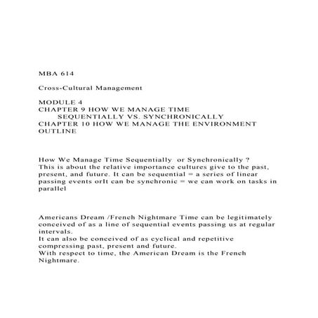 MBA 614 Cross-Cultural Management MODULE 4 CHAPT.docx