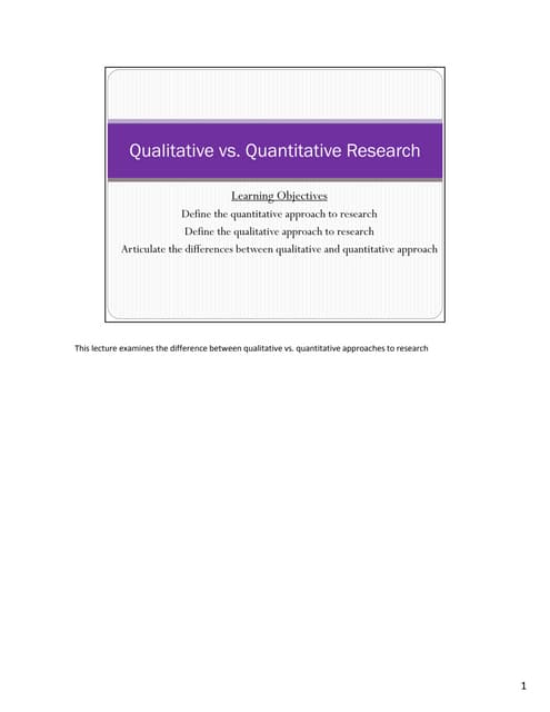 The differences between qualitative and quantitative research design ...
