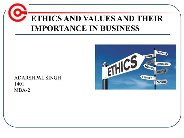 Business ethics(presentation) | PPTX