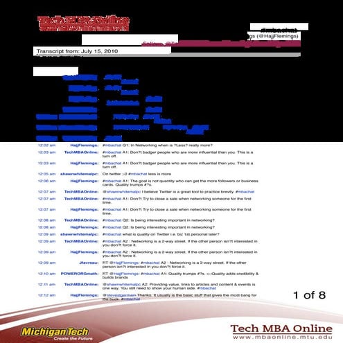 Michigan tech university - tech mba online