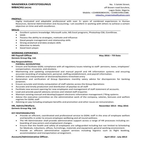 Mbachu. Nnaemeka Chrytogunus | PDF