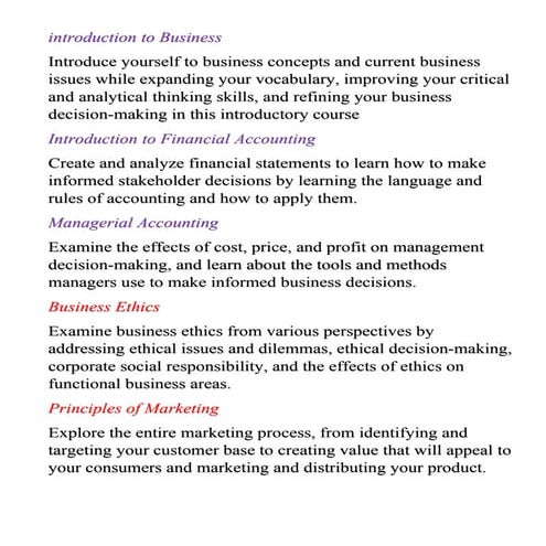 MBA course .MBA course | PDF | Business Administration | Business