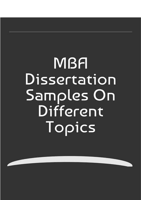 Dissertation Examples | Sample Dissertations | PDF | Postgraduate ...