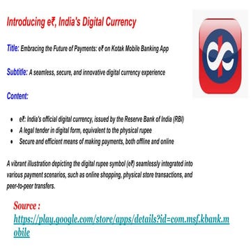 Kotak digital e rupee app | PDF