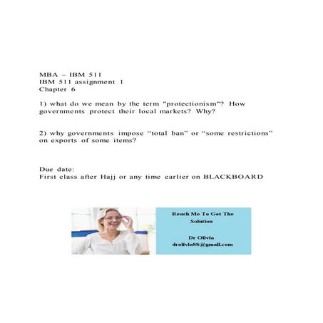 Mba Ibm 511ibm 511 Assignment 1chapter 61 What Pdf 