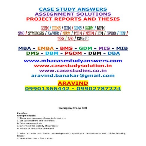 Mba iibm case study solutions & multiple answers 1 | DOCX