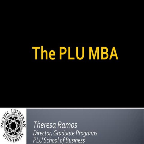 MBA Information Session Presentation | PPT