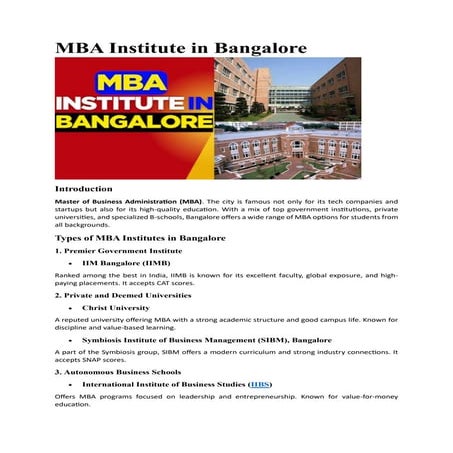 MBA Institute in Bangalore Education.pdf