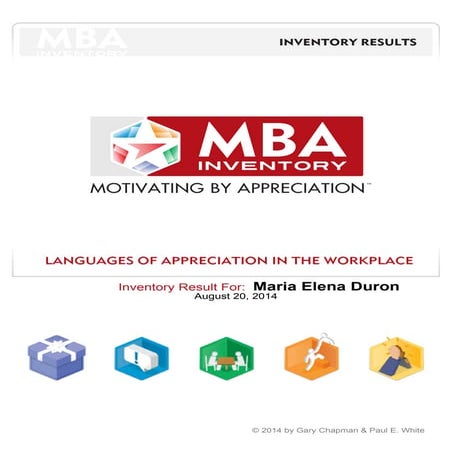 MBA (Managing by Appreciation) Inventory Results - 2014 | PDF