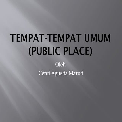 BIPA MATERI: BAHASA DI TEMPAT UMUM UNTUK ORANG ASING BAGIAN 1 | PPTX