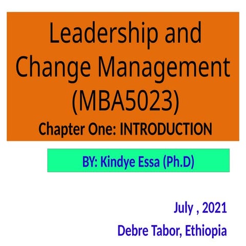Project management and leadership chapter one best | PPTX