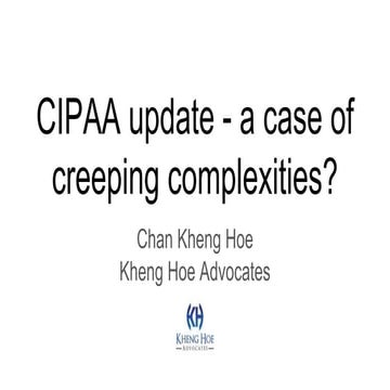 CIPAA Update June 2019 - a case of creeping complexities? | PPTX