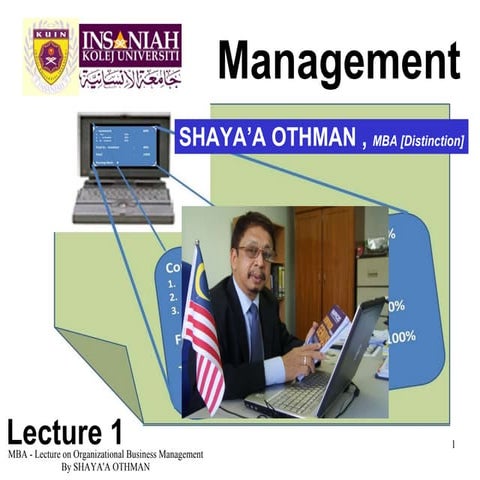 MANAGEMENT : INTRODUCTION, LECTURE I | PPT