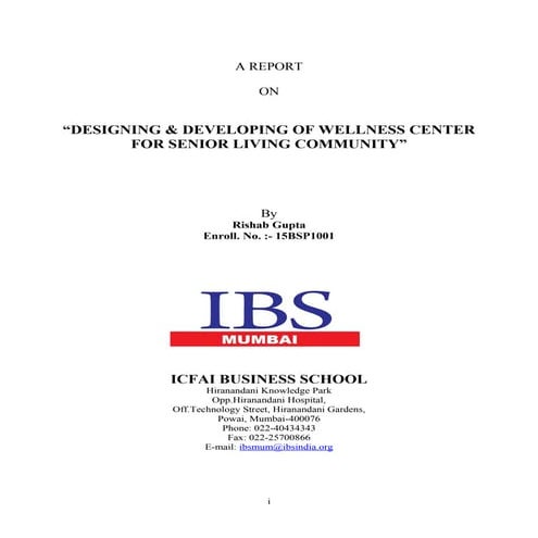 Mba project final report | DOC