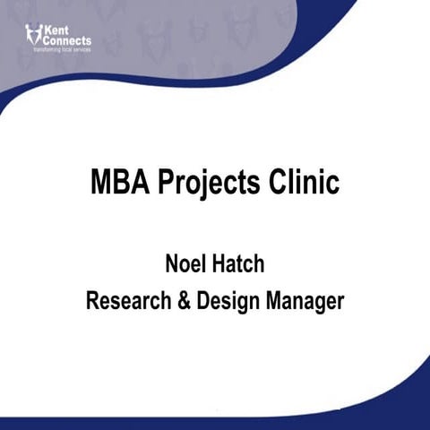 MBA Projects Clinic | PPT