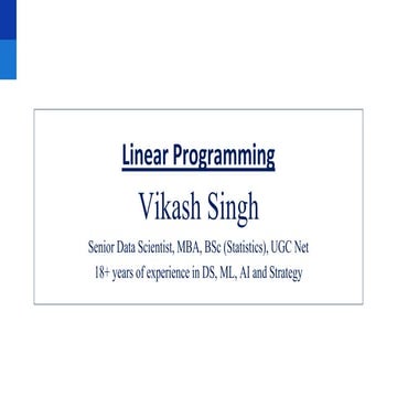 Mba Semester Linear Analysis And Programming Function Ppt
