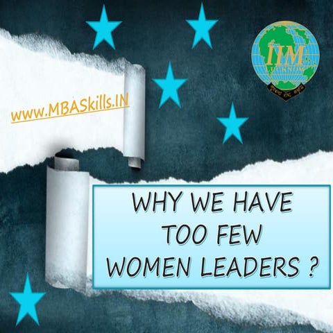 (MBASkills.IN) Why We Have Too Few Women Leaders? - Sheryl Sandberg ...