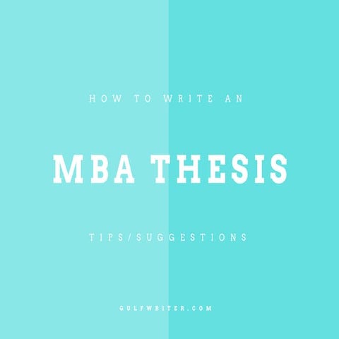 Mba thesis | PPT