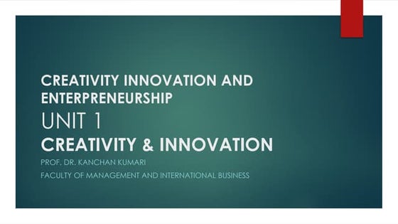 Entrepreneurship And Innovation | PPS