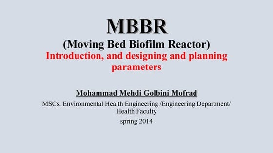 The difference between sbr, mbr and mbbr-sewage treatment plants | PPTX ...