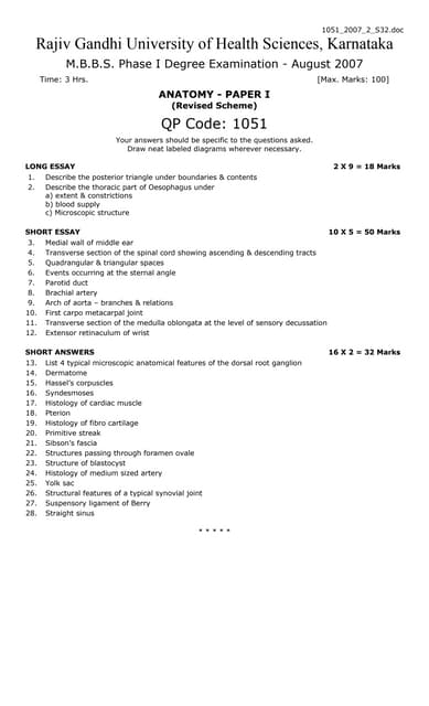 Important questions of physiology for 1st year mbbs students by dr. mudassar ali roomi | DOCX ...